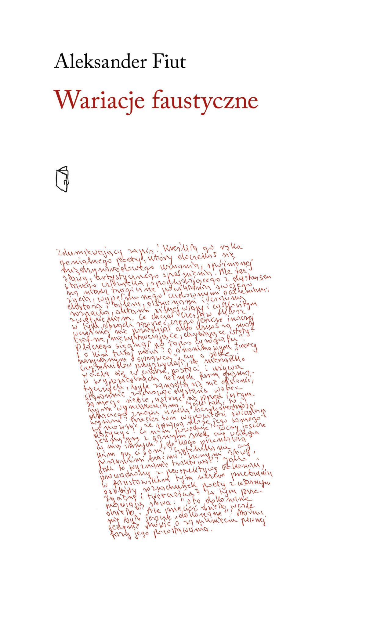 "Wariacje faustyczne" Aleksandra Fiuta - wydawnictwoproby